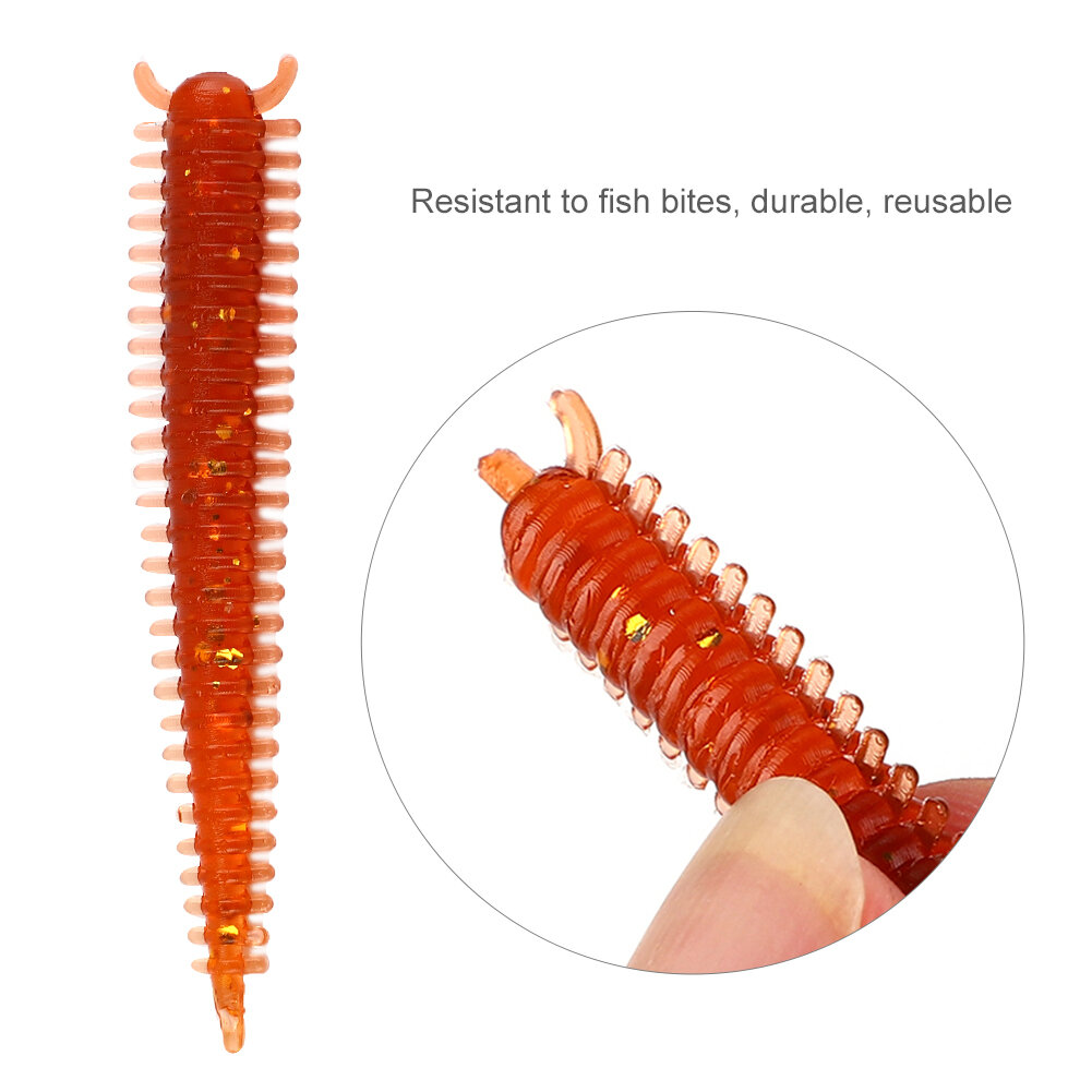 Пластиковые Приманки: 10 Штук Устойчивые К Укусам Рыб Леска Червь - Эластичные С Реалистичной Игрой Приманки С Запахом For Окунь И Щука