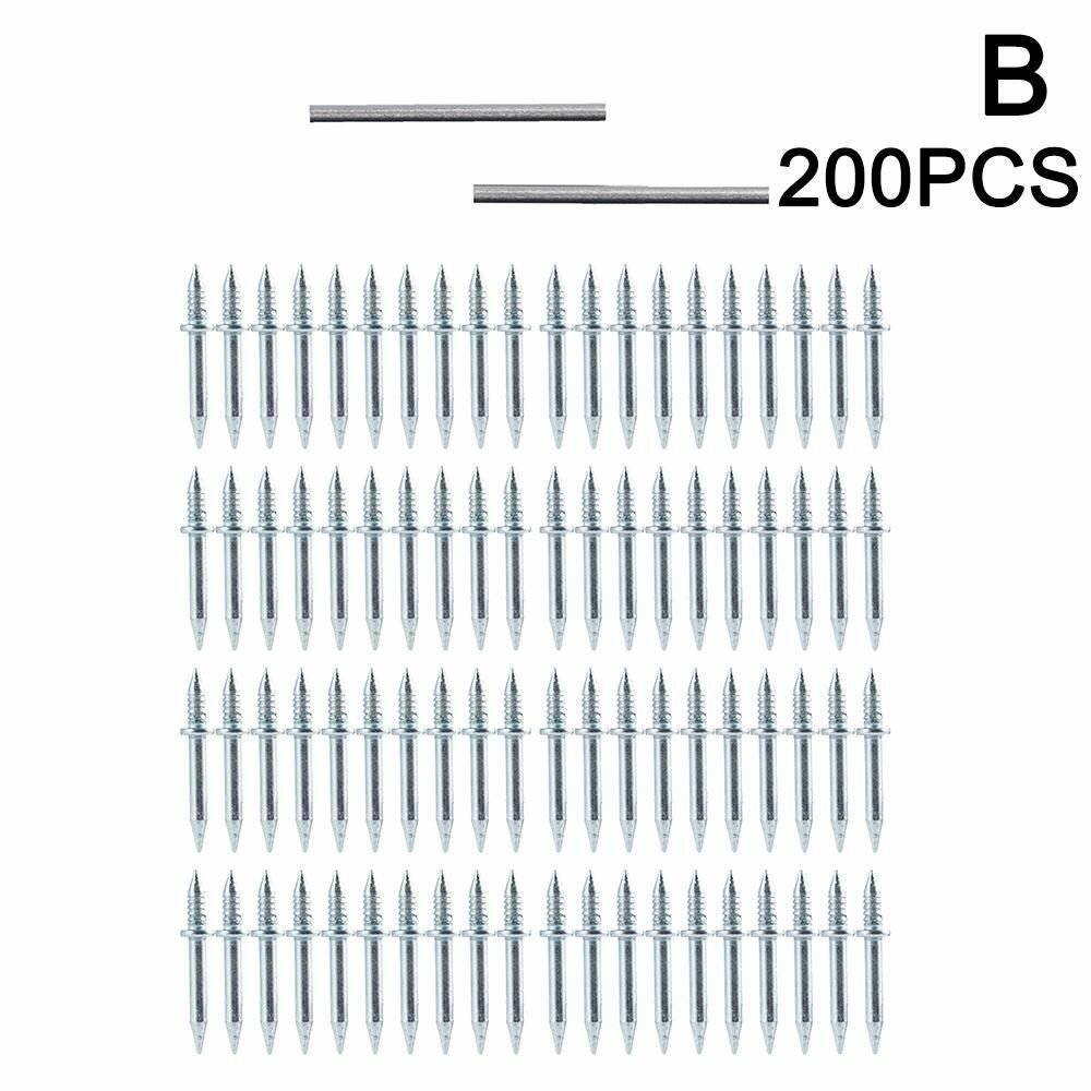 Универсальные гвозди для крепления без сверления, двойная головка, углеродистая сталь, 100/200 шт