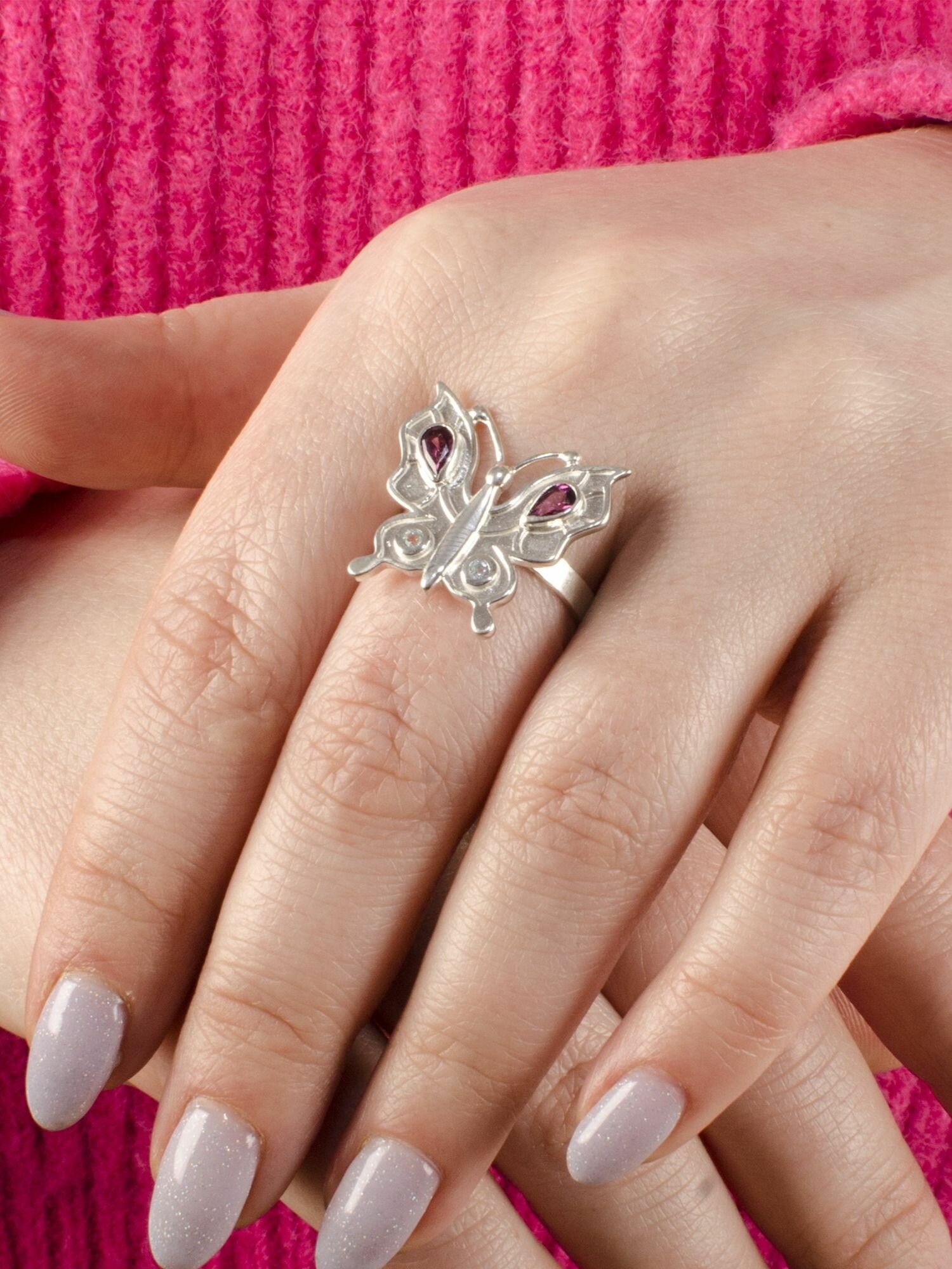 Кольцо, серебро, 925 проба