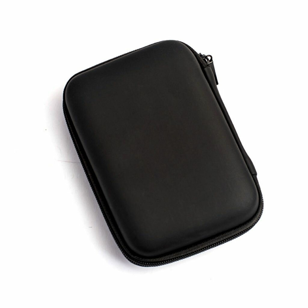 Подходит для 2,5-дюймового мобильного жесткого диска, гарнитуры, кабеля для передачи данных, водонепроницаемой и защищенной от падения сумки для хранения EVA черного цвета
