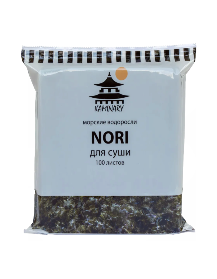 Водоросли нори Kaminary для приготовления японских блюд 100 листов 230 г, Южная Корея