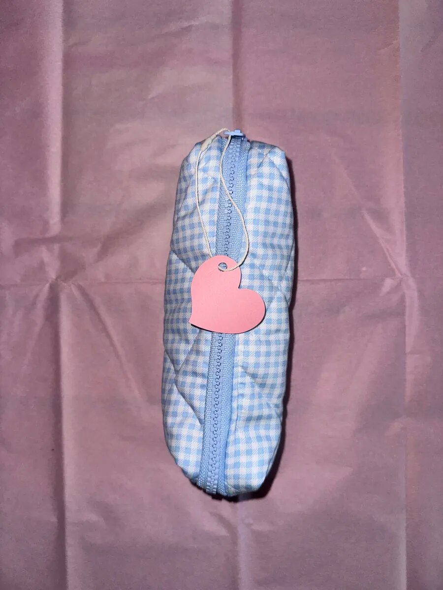 Пенал школьный в клеточку