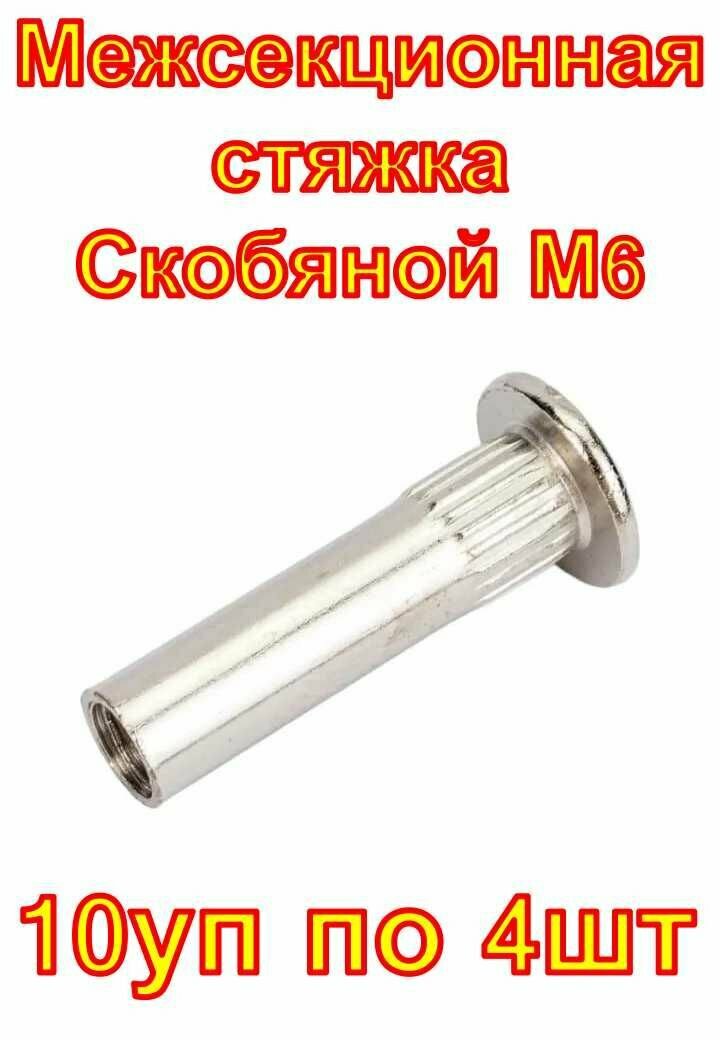 Межсекционная стяжка Скобяной М6, 4 шт. 10 уп