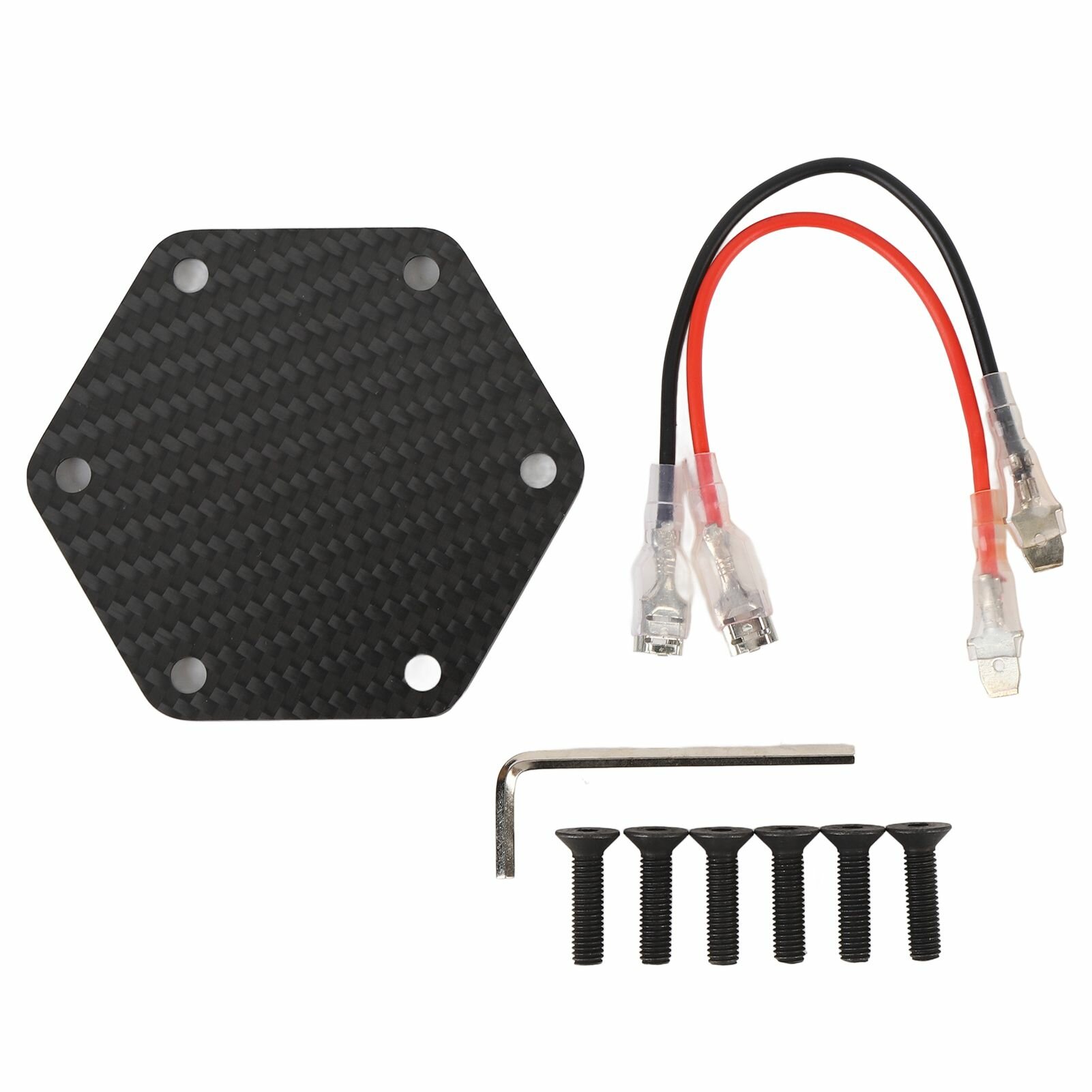 Крышка руля Nardi 6-отв. из углеродного волокна черная