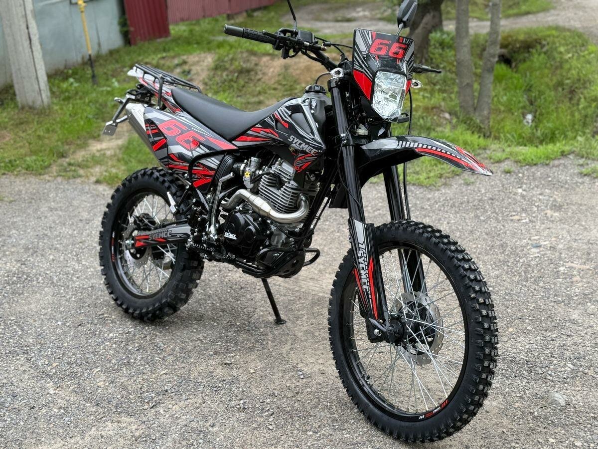 Мотоцикл Sycmcc 66 177FMM механика 5 скоростей Эндуро Кросс черный