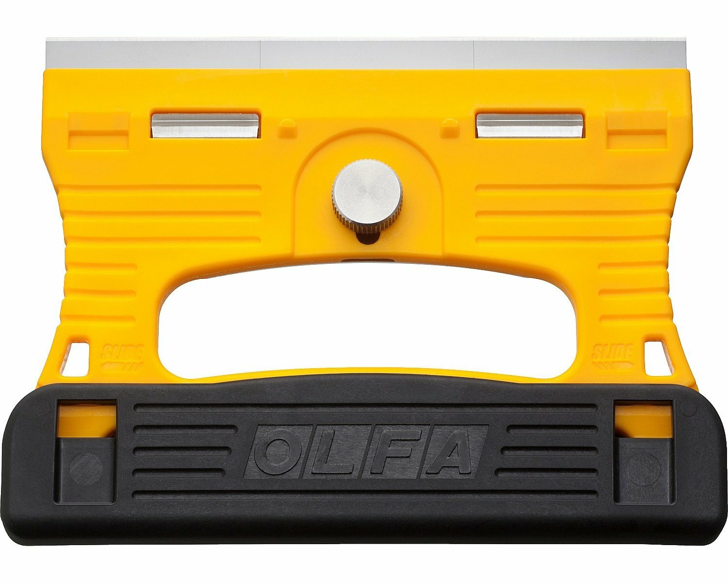 Скребок OLFA 120 мм с лезвием из нержавеющей стали и рукояткой из усиленного фибергласом пластика для работы с водой и бытовой химией