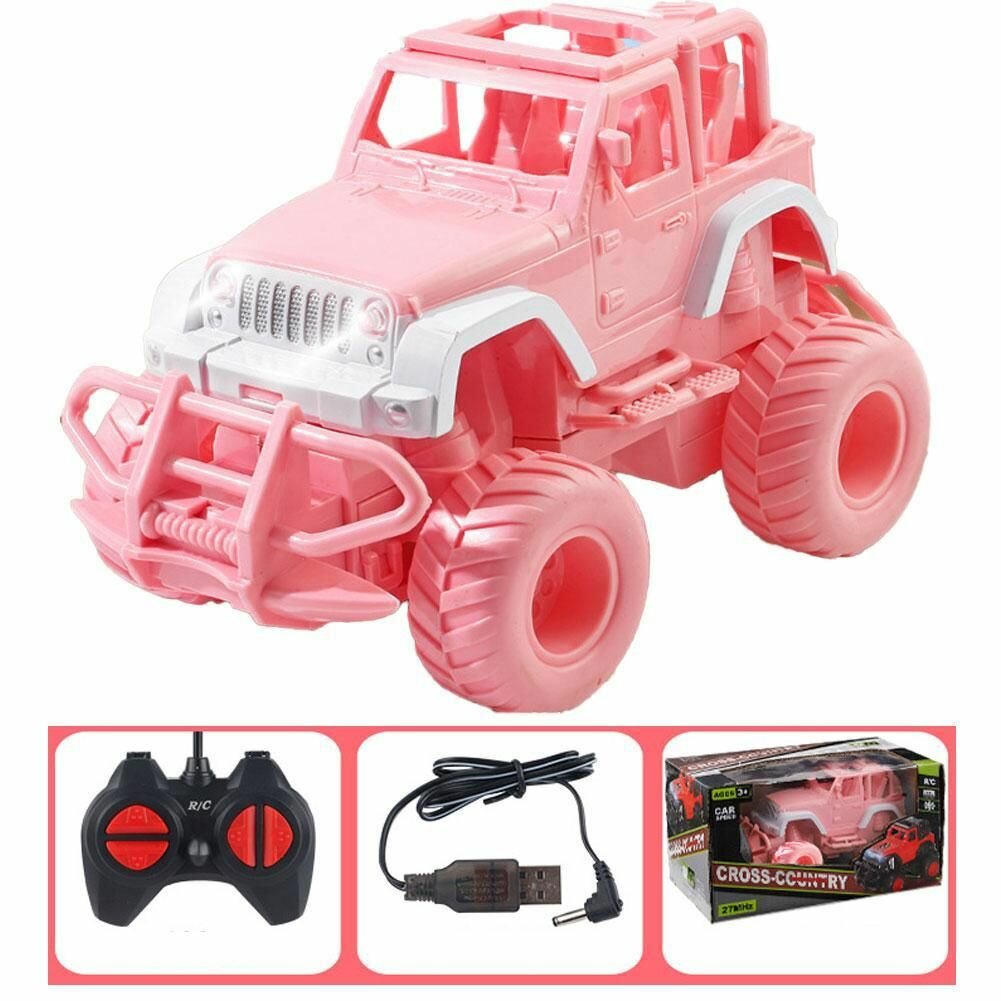 Радиоуправляемая машинка-джип для детей 5-12 лет, большая с подсветкой, Пульт управления, внедорожник, Игрушка-подарок для мальчиков и девочек