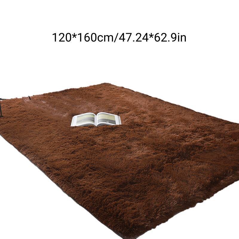 Ковровое покрытие deep brown длинный плюш уютный стильный декор для спальни кабинета и гостиной 120*160см