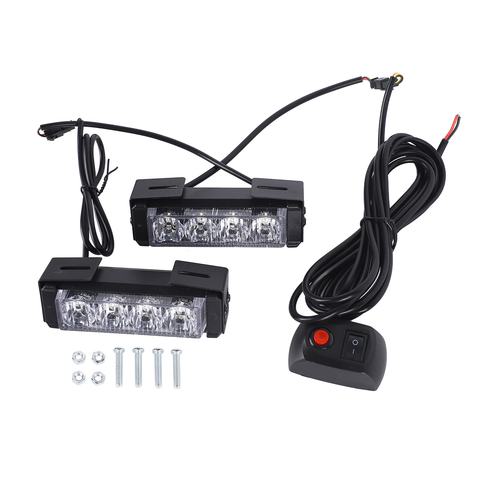 Световая полоса 24 Вт 12 В 8 светодиодов: стробоскоп высокой яркости для предупреждения, опасности и