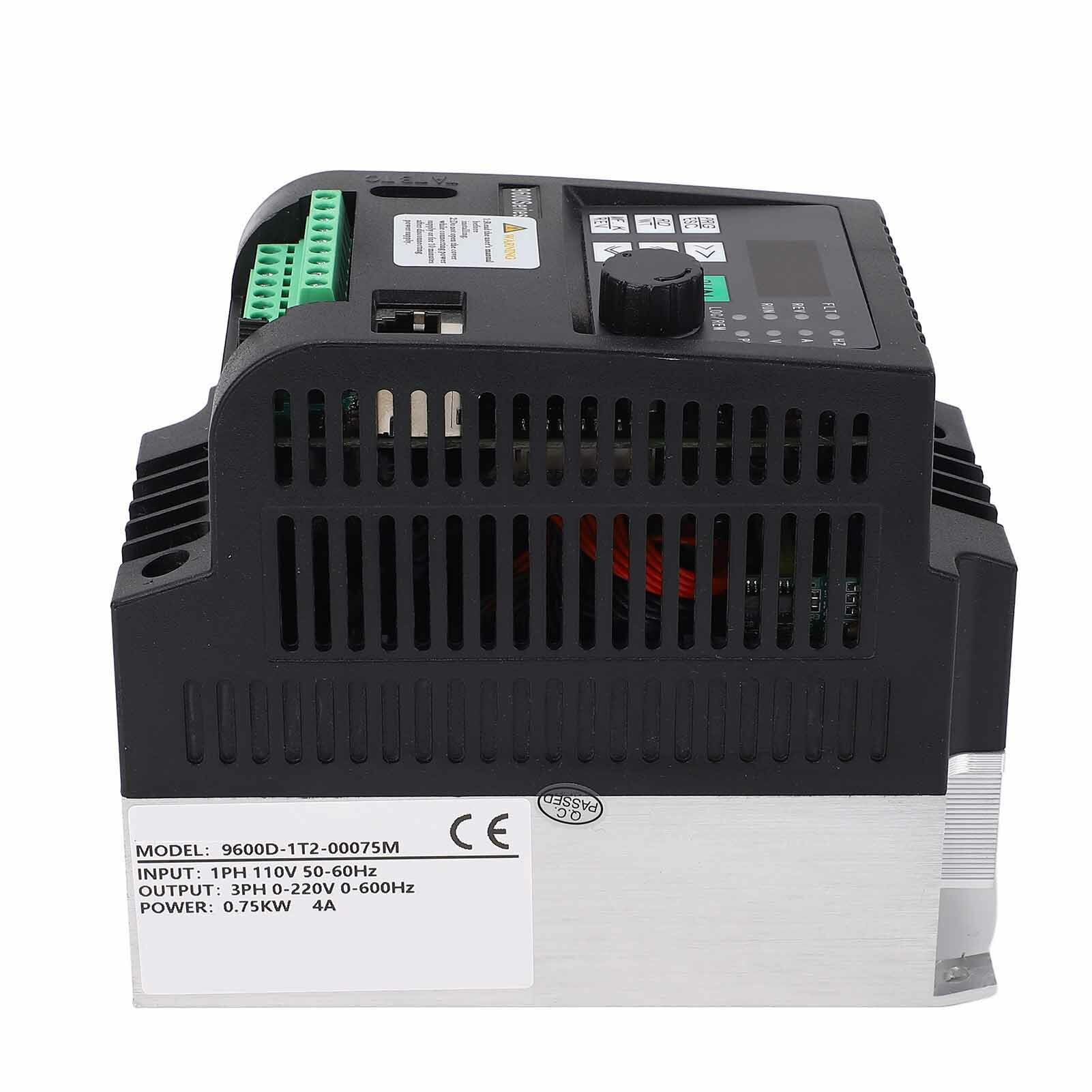 Векторный частотный преобразователь 0.75KW, 1PH 110V в 3PH 0-220V, для насоса/вентилятора