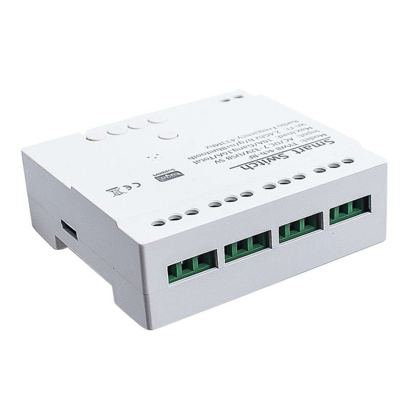 Tuya RF -модуль пластина 4CH Wi -Fi Дистанционное управление беспроводной панелью, Белый