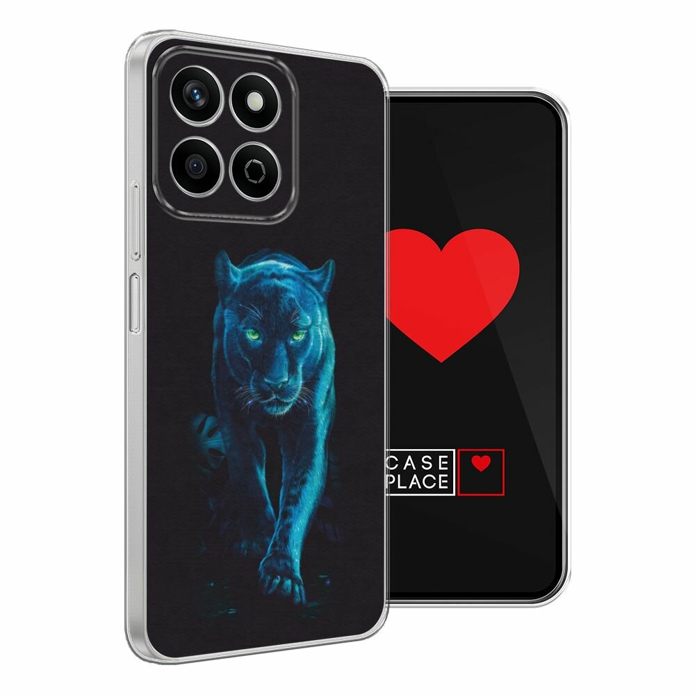 Чехол на Honor X7c / Хонор X7c с принтом "Пантера в лунном свете" — фото 1