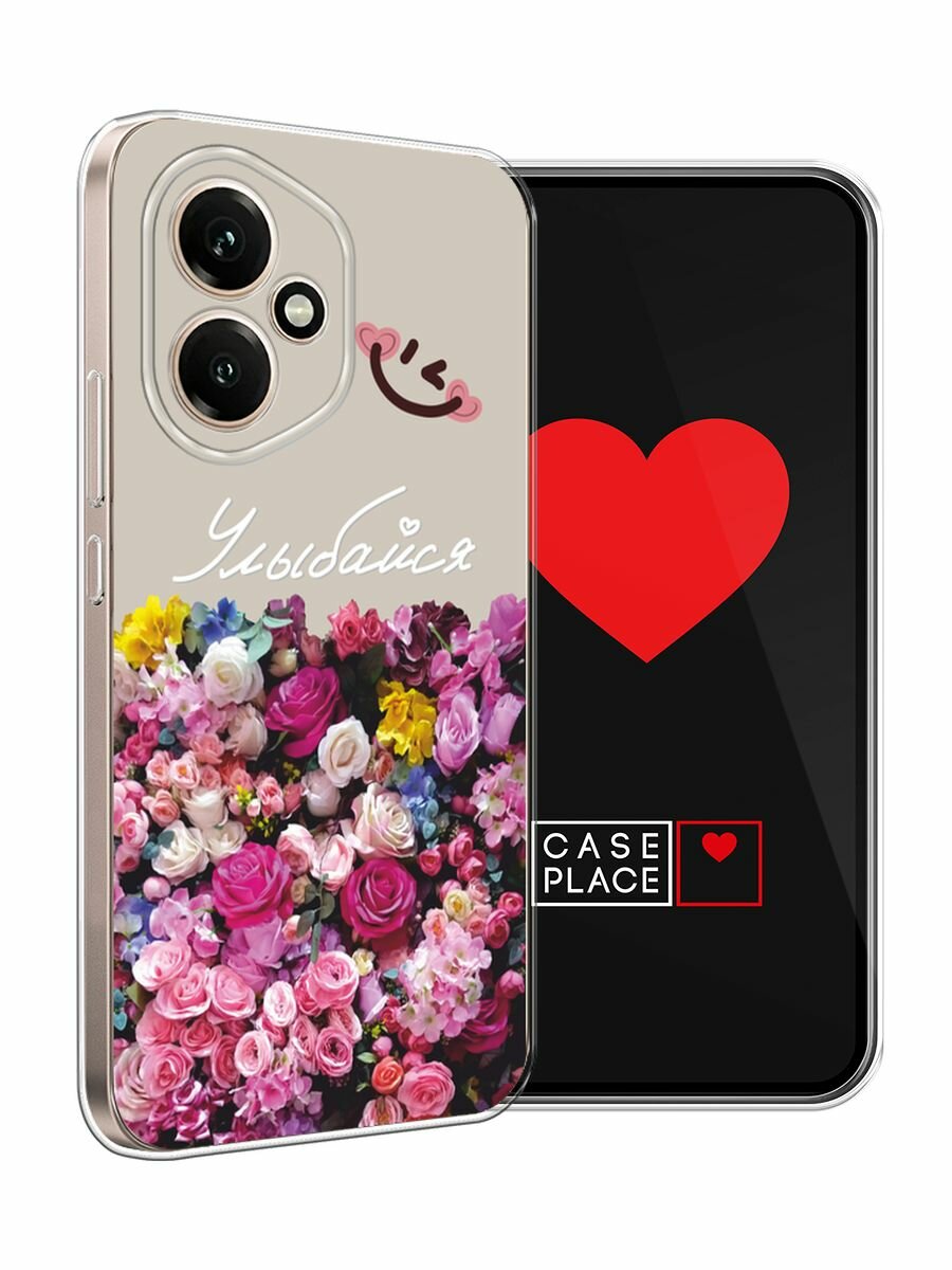 Силиконовый чехол на Honor 400 / Хонор 400 с принтом "Букет счастья" — фото 1