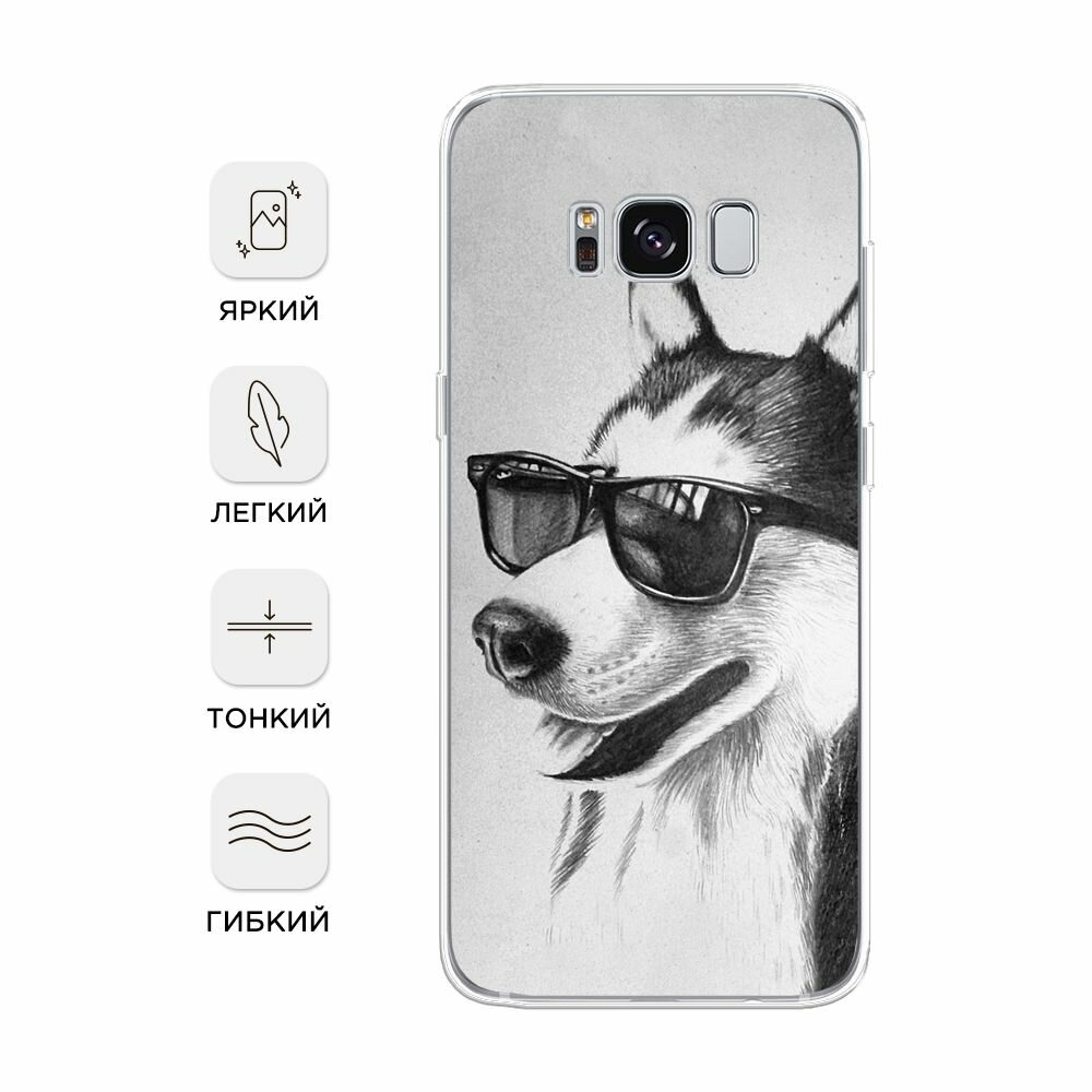 Чехол на Samsung Galaxy S8 / Самсунг Галакси С8 с принтом "Крутой Хаске" — фото 1