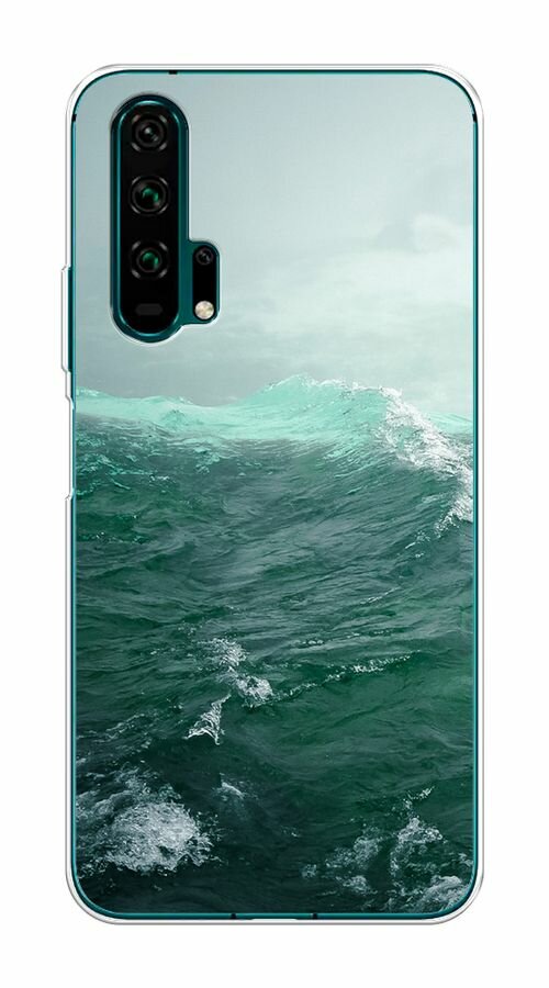 Силиконовый чехол на Honor 20 Pro / Хонор 20 Про с принтом "Волны 12"