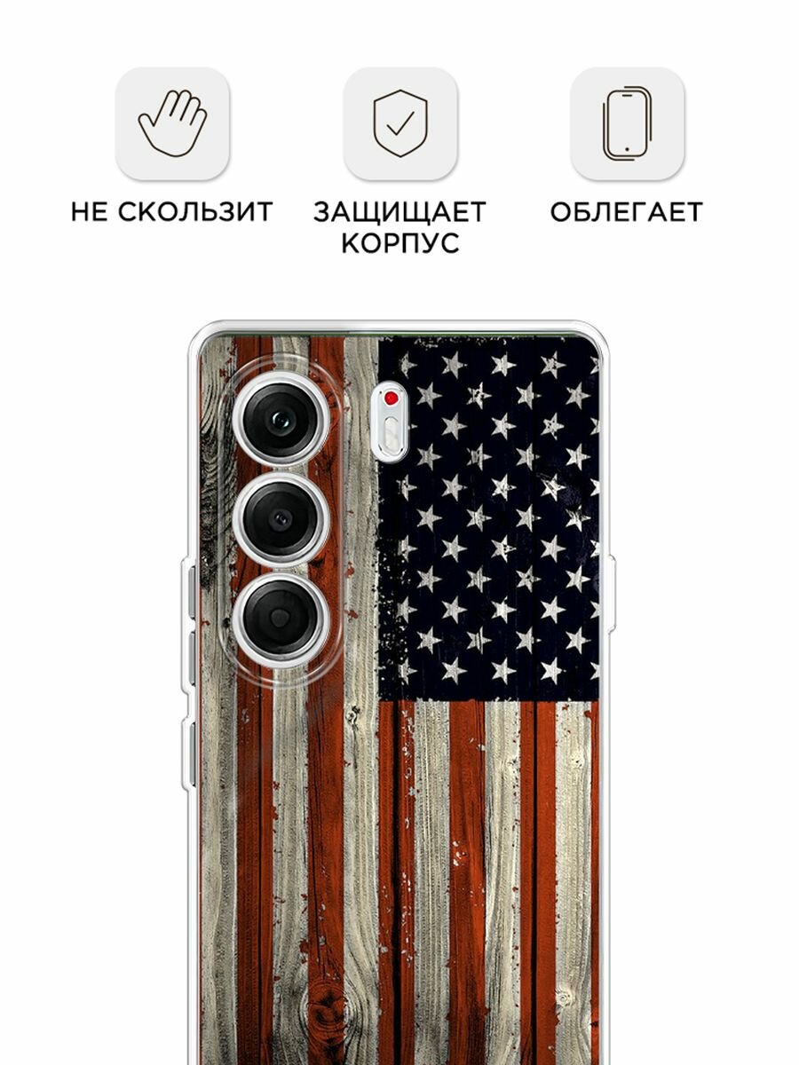 Чехол на Tecno Camon 40 Pro / Текно Камон 40 Про с принтом "США" — фото 1