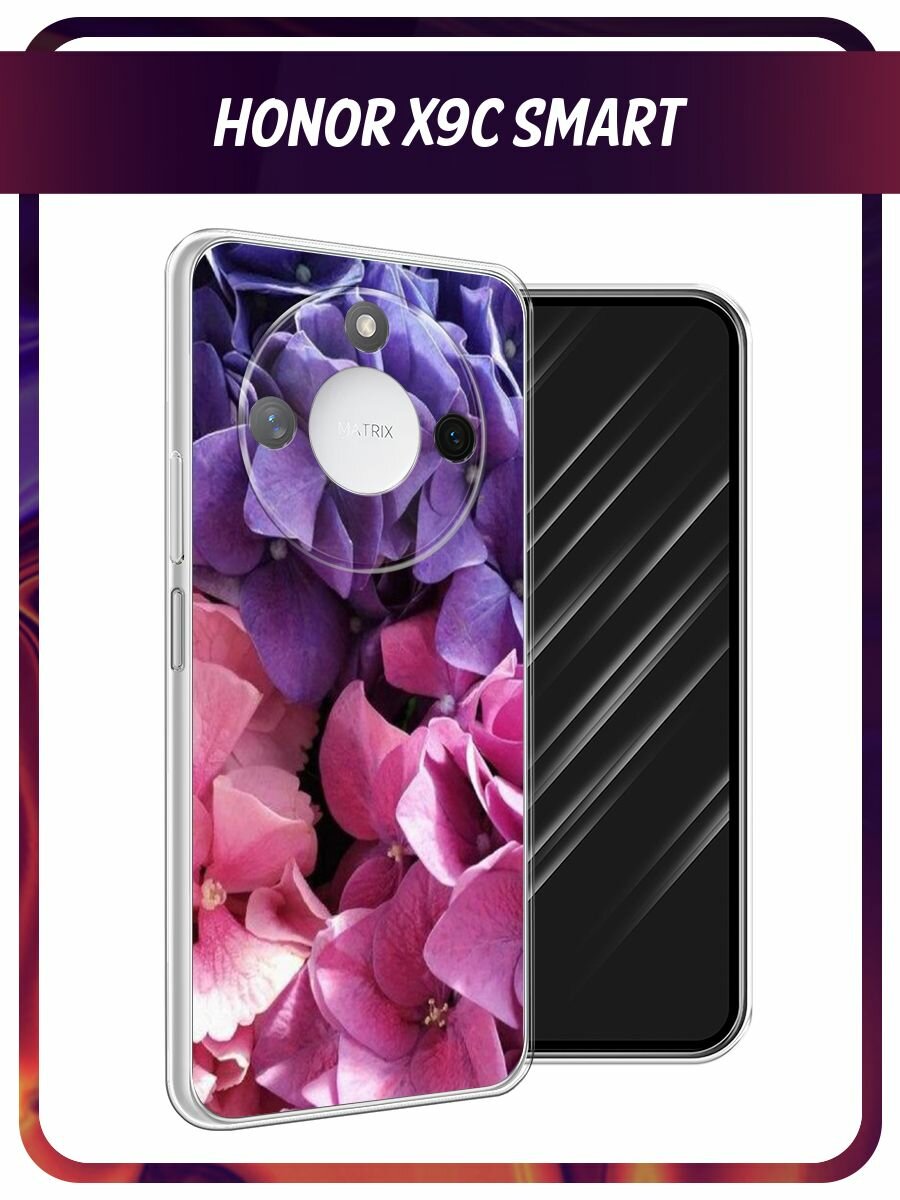 Чехол на Honor X9c Smart / Хонор X9c Смарт с принтом Гортензии