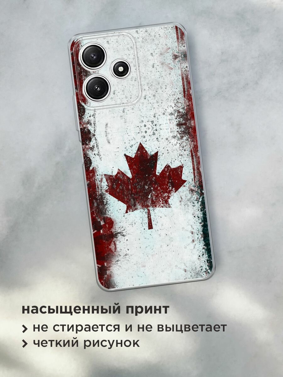 Чехол на Xiaomi Redmi 12 / Сяоми Редми 12 с принтом "Канада" — фото 1