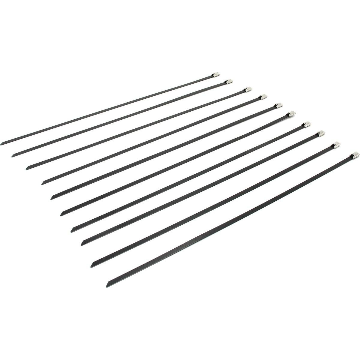 Fortisflex <78729> Стяжка стальная, чёрный, 4.6x300 мм, уп-ка 10 шт