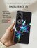 Чехол на Oneplus Ace 3V / Ван Плас Эйс 3V с принтом "Синий цветок на черном"