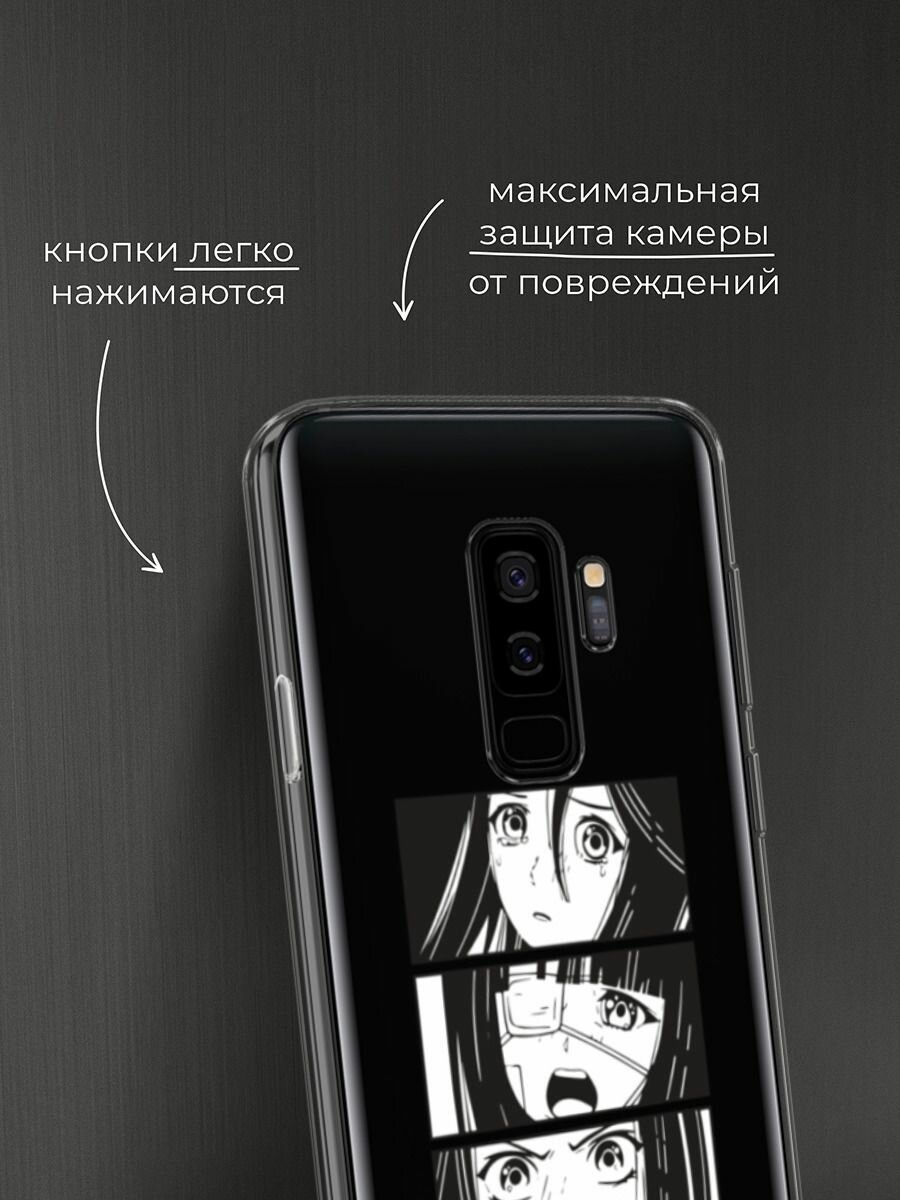 Чехол на Samsung Galaxy S9 + / Самсунг Галакси С9 Плюс с принтом "Tokyo girls", прозрачный — фото 1