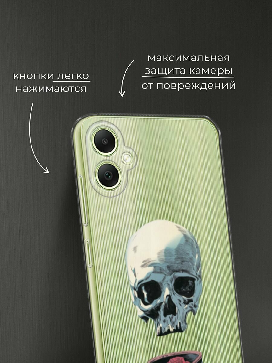 Чехол на Samsung Galaxy A05 / Самсунг Галакси A05 с принтом "Гусар", прозрачный — фото 1