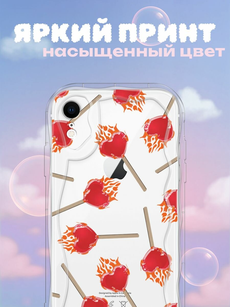 Чехол на Apple iPhone XR / Айфон XR с принтом Горящие леденцы 2 — фото 1