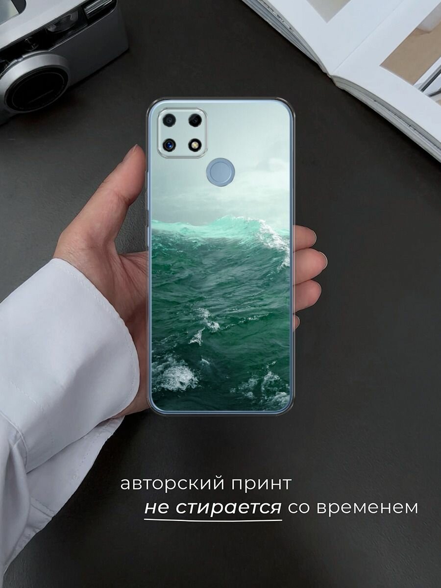 Чехол на Realme C25/C25s / Реалми С25/C25s с принтом "Волны 12" — фото 1