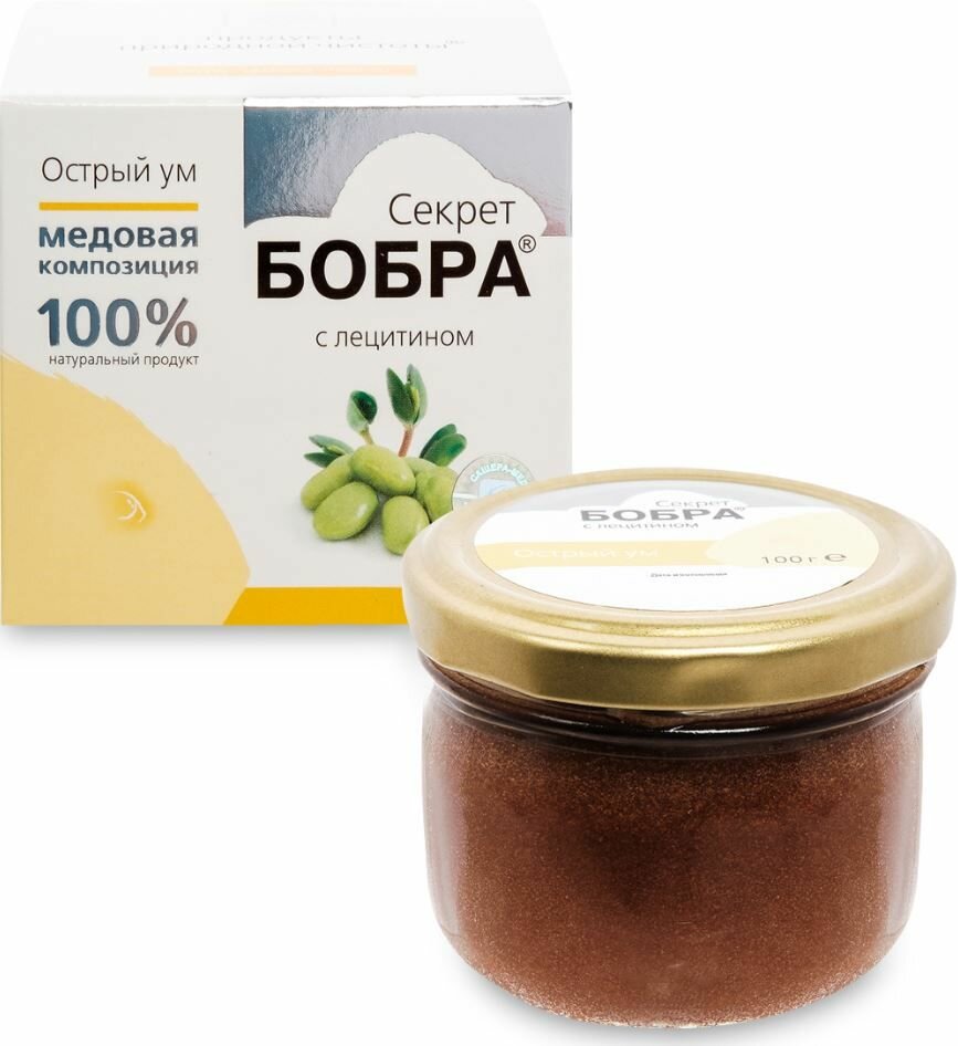 Лечебное средство Секрет бобра с лецитином, мёд разнотравья Горного Алтая