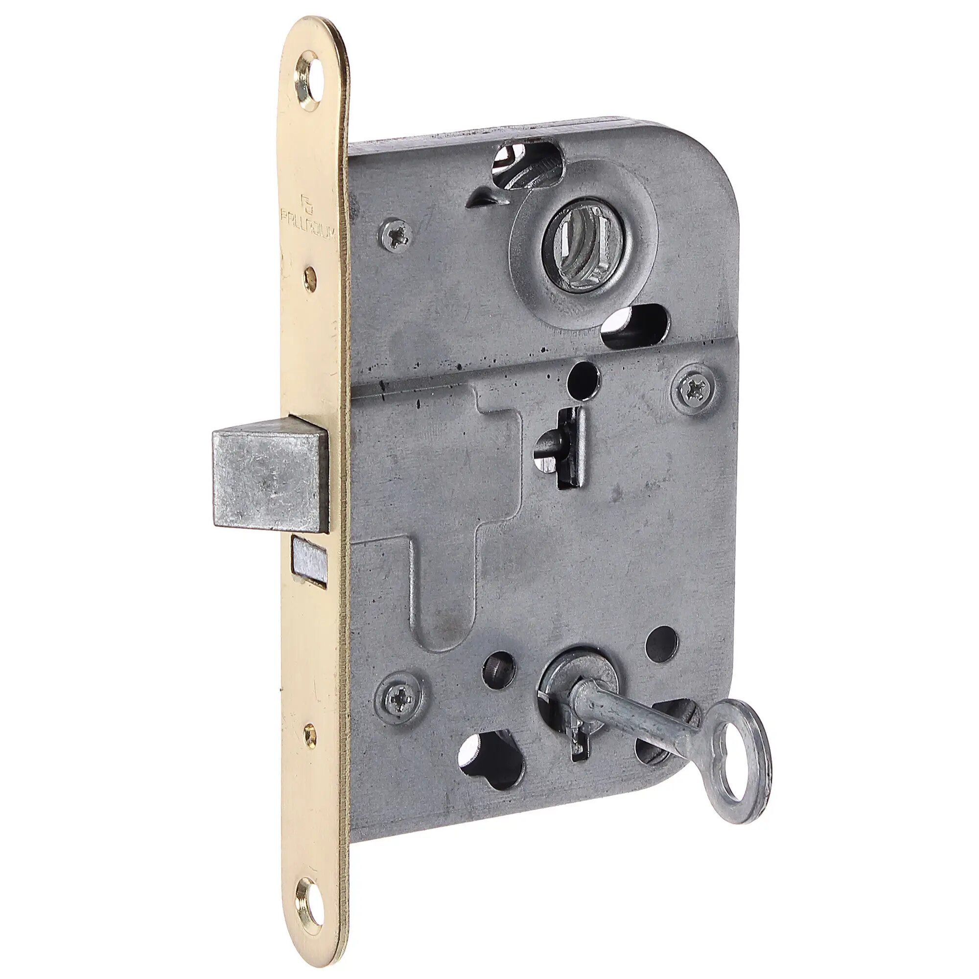 Фабрика замков врезной замок для финских дверей L 004 матовое золото - надежный механизм