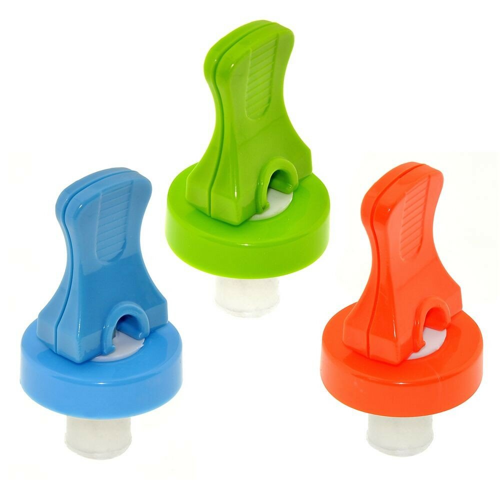 Multidom Эконом Набор пробок для бутылок 2 шт 7 см пластмасса и силикон в ассортименте