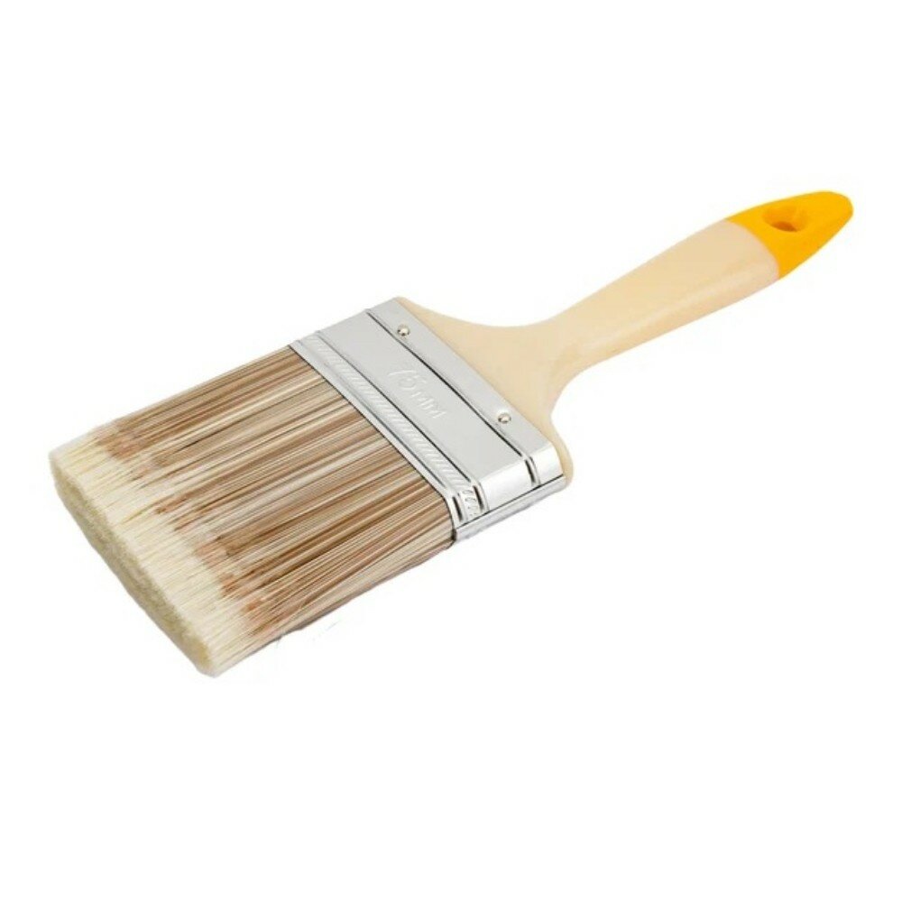 Аква кисть плоская с искусственной щетиной 75х14 мм для живописи и декоративной отделки