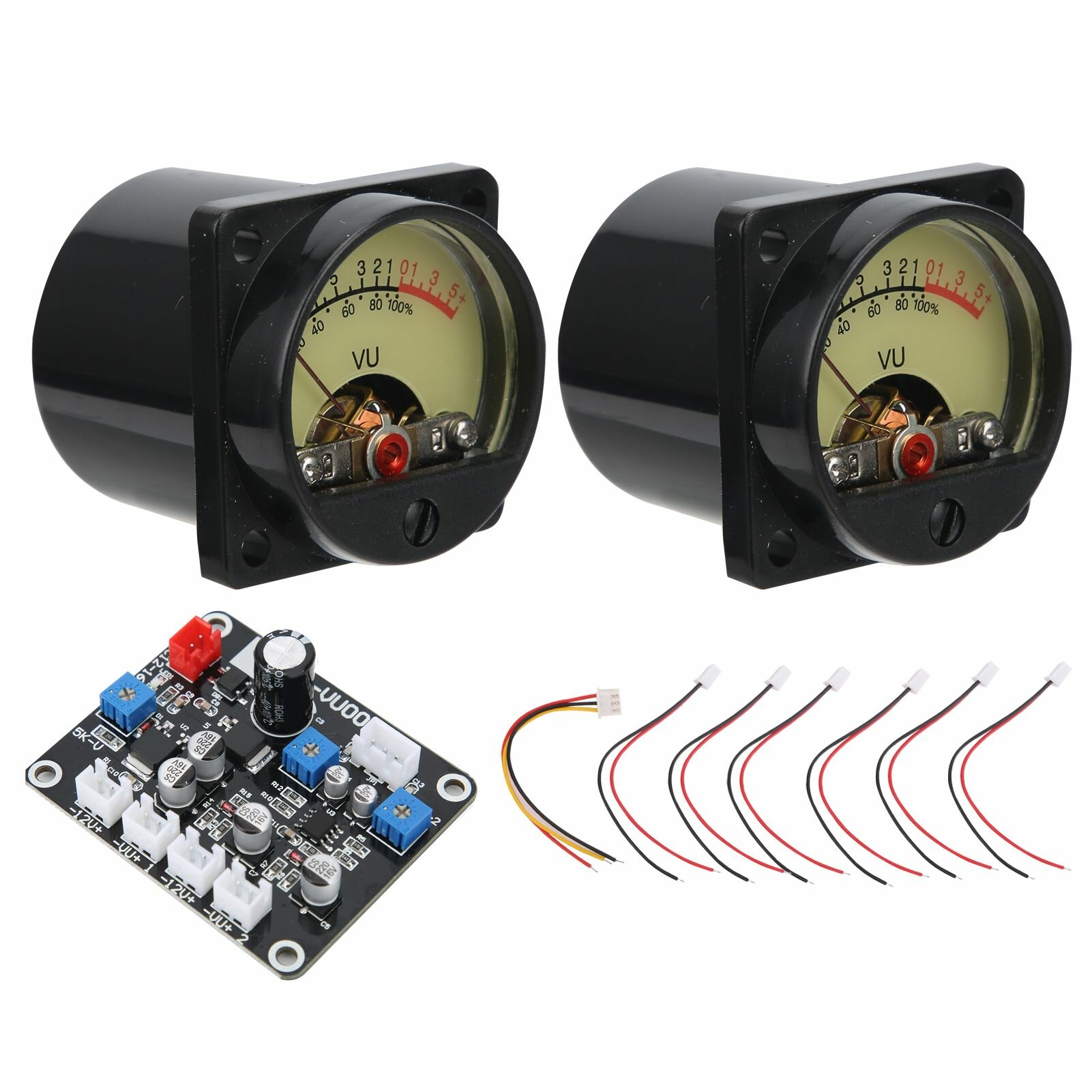 TS-DB35-Q 2PCS VU Meter с платой драйвера DB Meter Sound Level Tester для дома и автомобиля