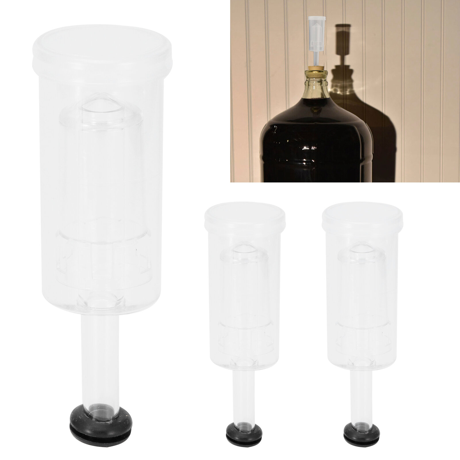 3 шт. воздушный замок для домашнего пивоварения с уплотнительным кольцом для аксессуаров для пивоварения, ферментации пива, вина