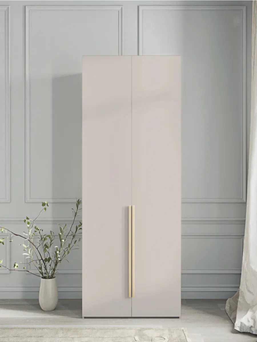 Casa Mia 60х210х50 см. Шкаф для одежды распашной 2-дверный с полками и штангой, кашемир, ручка накладная 832 мм