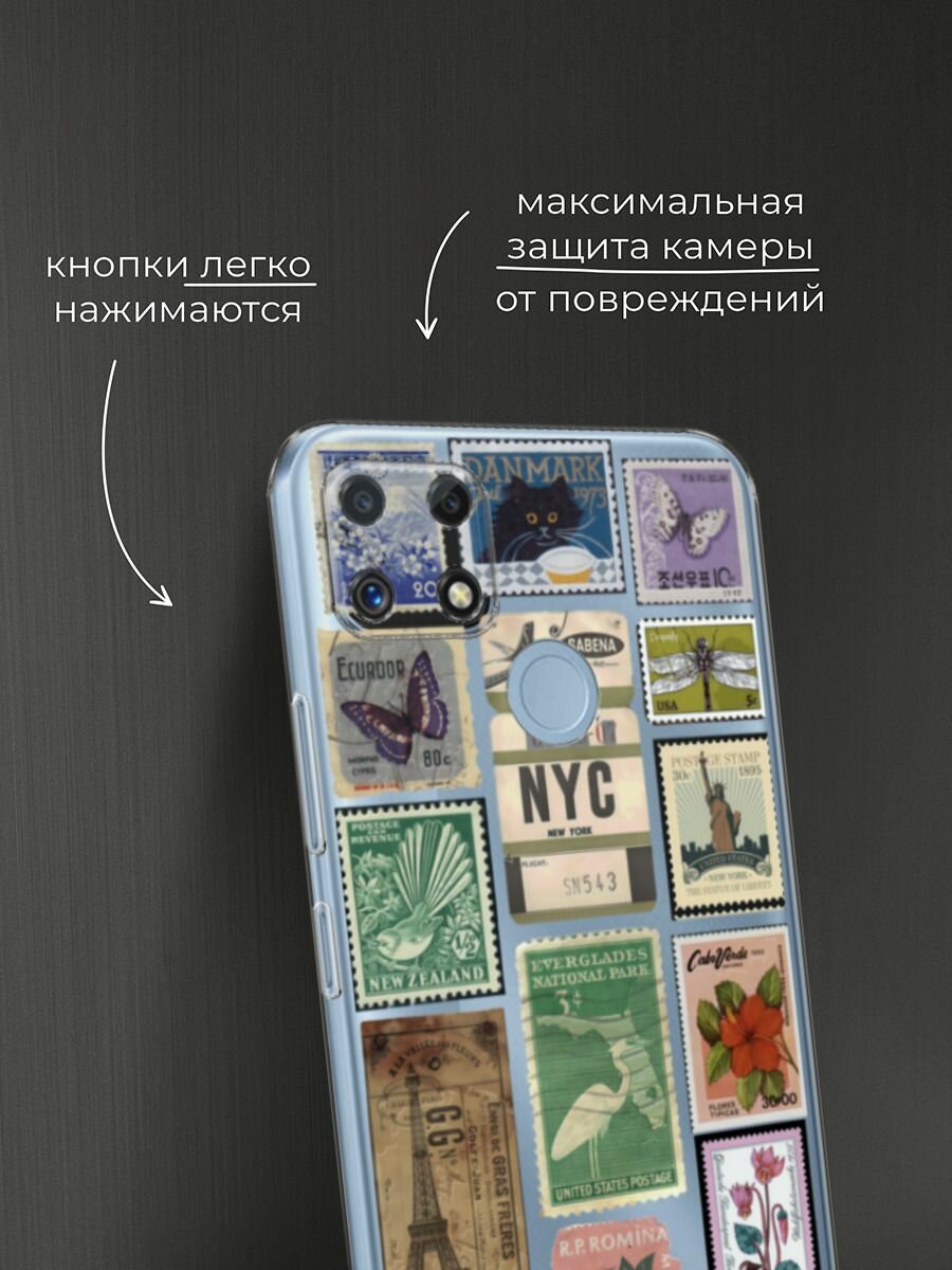 Силиконовый чехол на Realme C25/C25s / Реалми С25/C25s с принтом Марки — фото 1