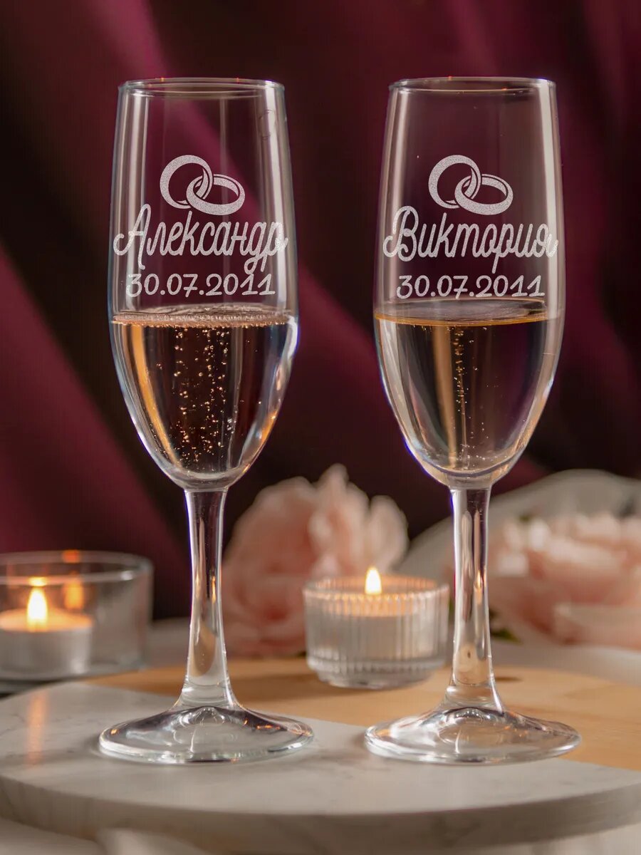 Бокалы для шампанского Виктория Александр