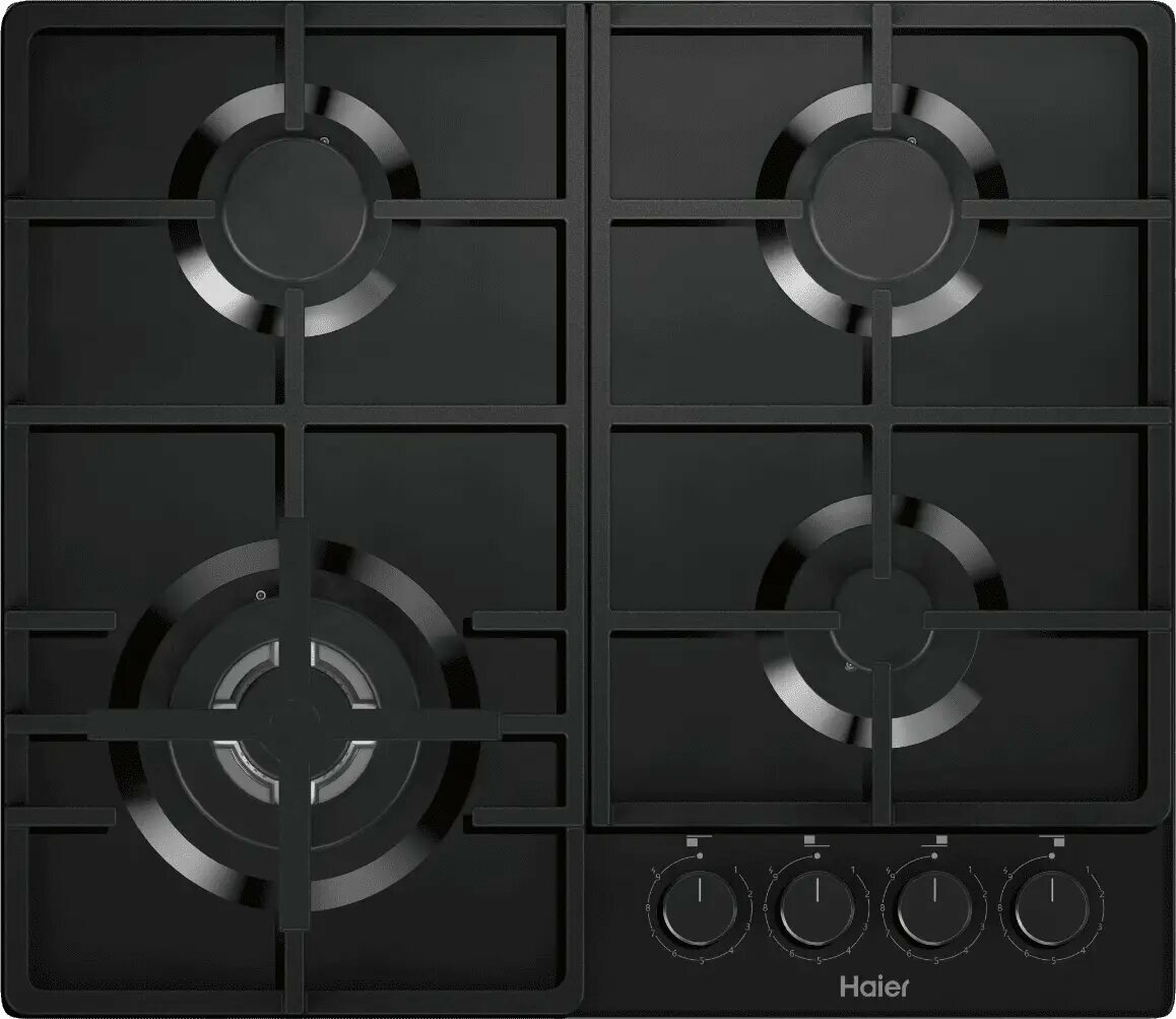 Газовая варочная панель Haier HHQ-G64CTPB, черный, закаленное стекло