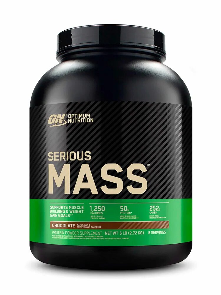 Гейнер Optimum Nutrition Serious Mass, 2720 г, шоколад