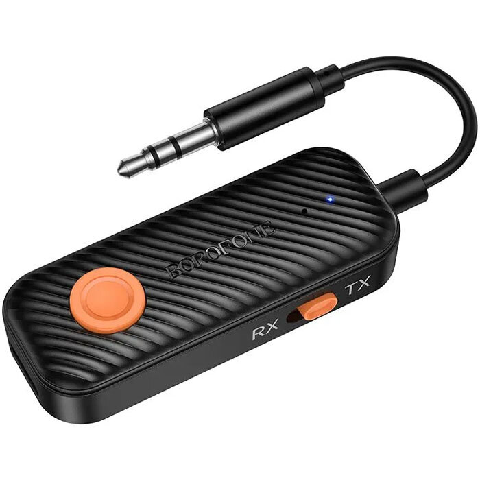 Аудио адаптер AUX Bluetooth ресивер Borofone BC62 - приёмник аудиосигнала на вход 3.5мм питание от USB-C