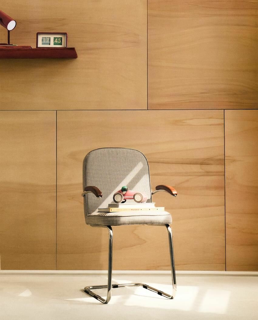 Детский винтажный стул ZARA HOME 6670/073/700 - с металлическим каркасом, 71,5 x 42 x 42,5 см, цвет коричневый