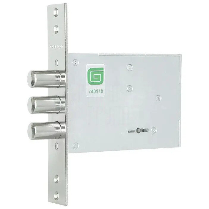 Замок Guardian (Гардиан) врезной сувальдный ЗВ 80.01 TERMO 4 кл. (длин. кл. 59 мм) /128:7419/ никель