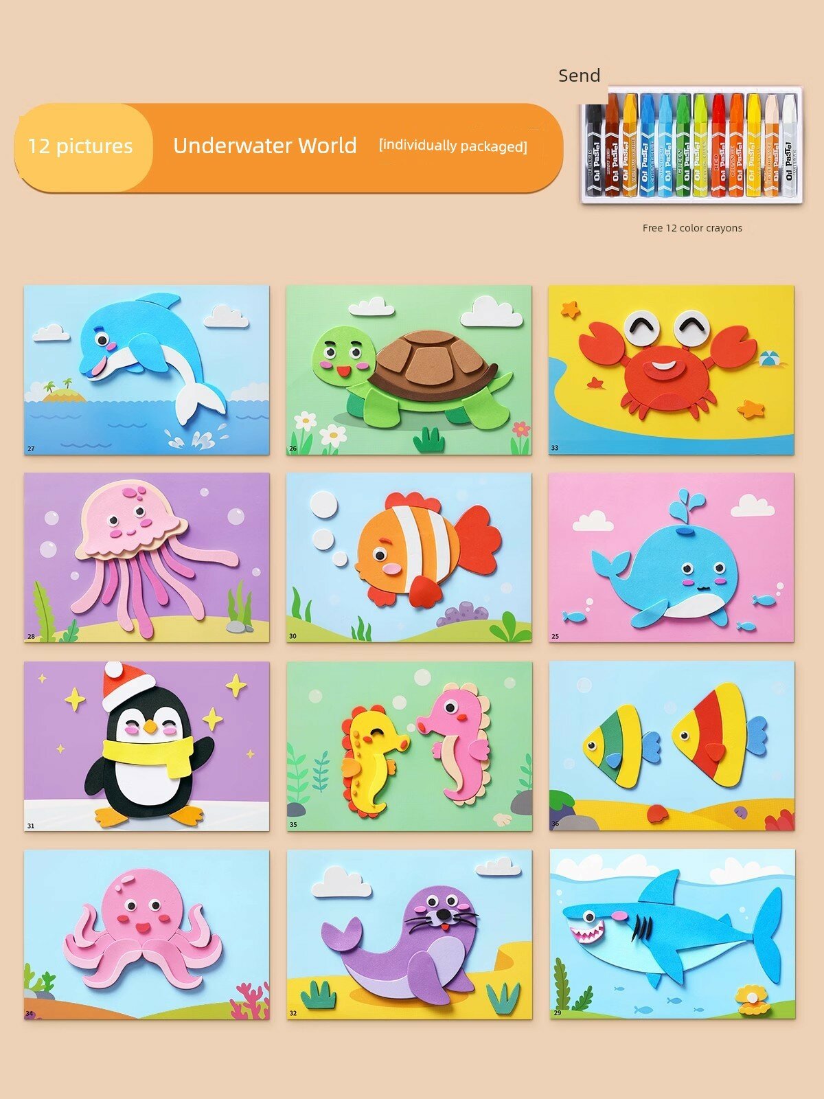 Набор для творчества: 3D-коллаж из детских игрушек ручной работы, материалы для детского сада, стикеры для девочек,