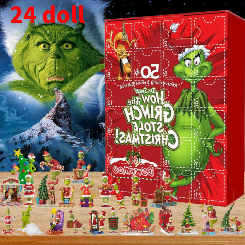 Украшение delightful 3d grinch green hair ornament blind box для рождества и праздников, style a, зеленый