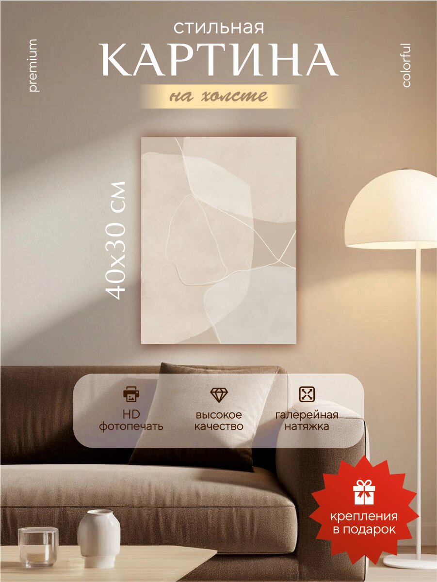 Картины на стену для интерьера на холсте на подрамнике 30х40 см