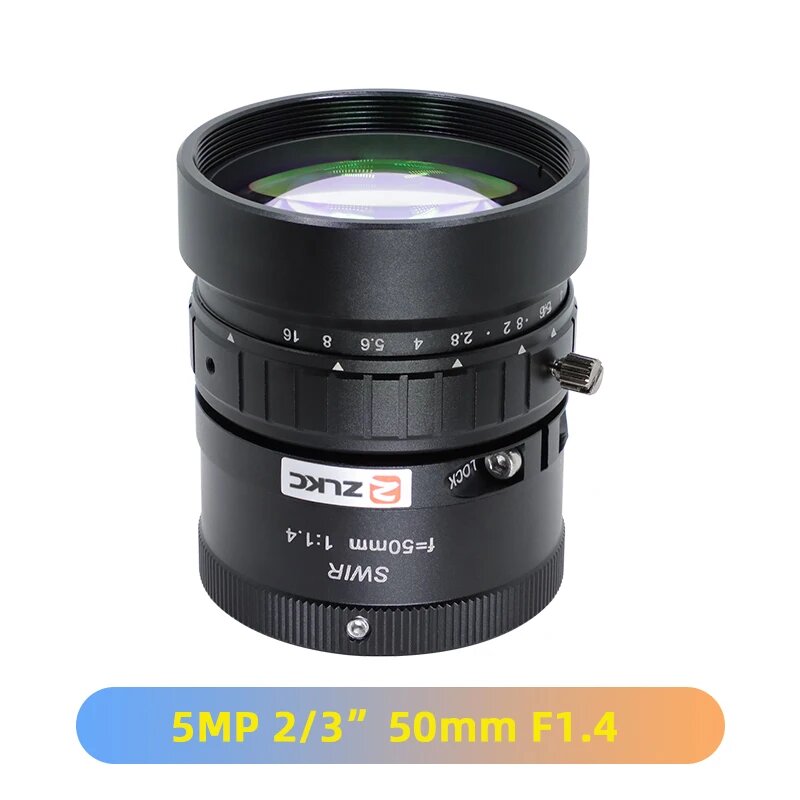 Объектив ZLKC SWIR 5MP 50mm f/1.4 C mount