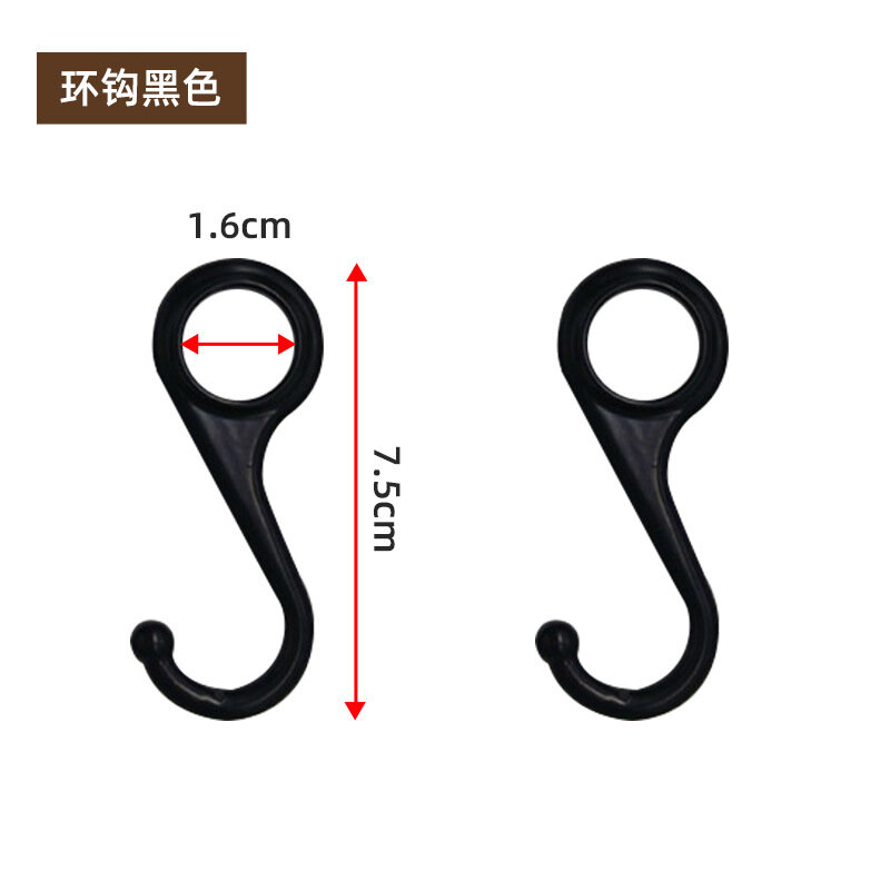 Цинковый сплав кухонная вешалка 1.6 см петля черный современный простой дизайн для ванной и кухонного хранения