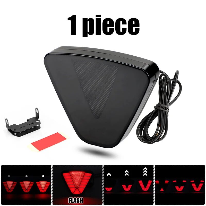 Светодиодные стоп-сигналы в стиле F1, 12 светодиодов, задние задние фонари, вспышка, 1pc B style