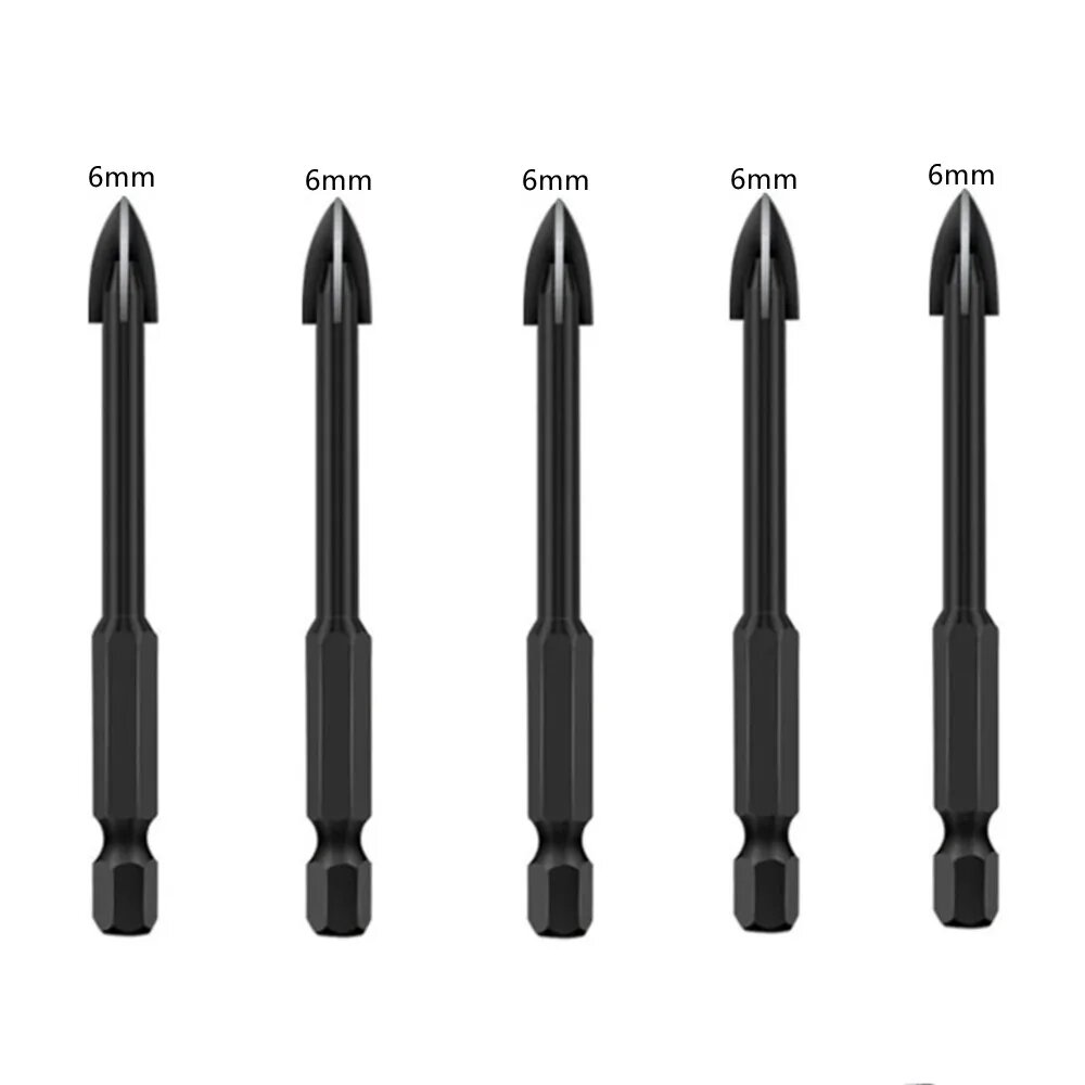 Набор Шестиугольных Сверл Для Плитки, Стекла, Керамики, Треугольные Сверла, Размеры 3/4/5/6/8/10/12 Мм