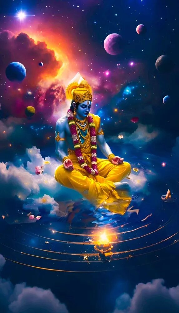 Алмазная Мозаика "Религия, Кришна, Индия" 30x40 См, Безрамная, Идеальна Для Дома, Украшения, Подарков.